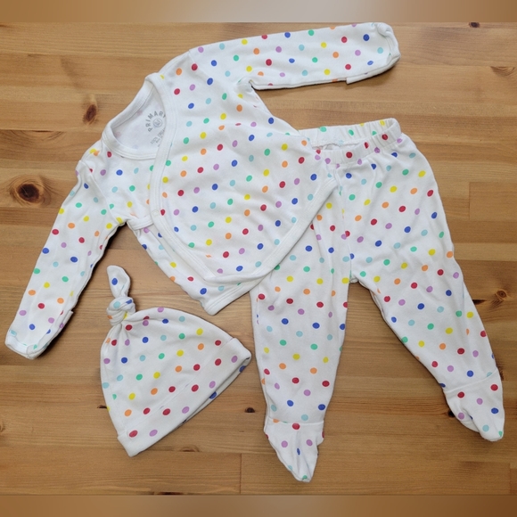 Primary | Matching Sets | Primary Baby Threepiece Set In Mini Rainbow ...